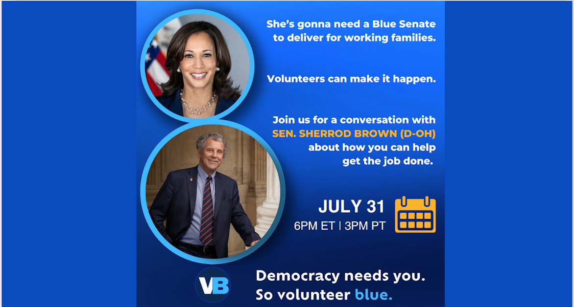 Kamala Harris Needs You! - Join Us to Hold the Senate! · Volunteer Blue/Together We Elect
